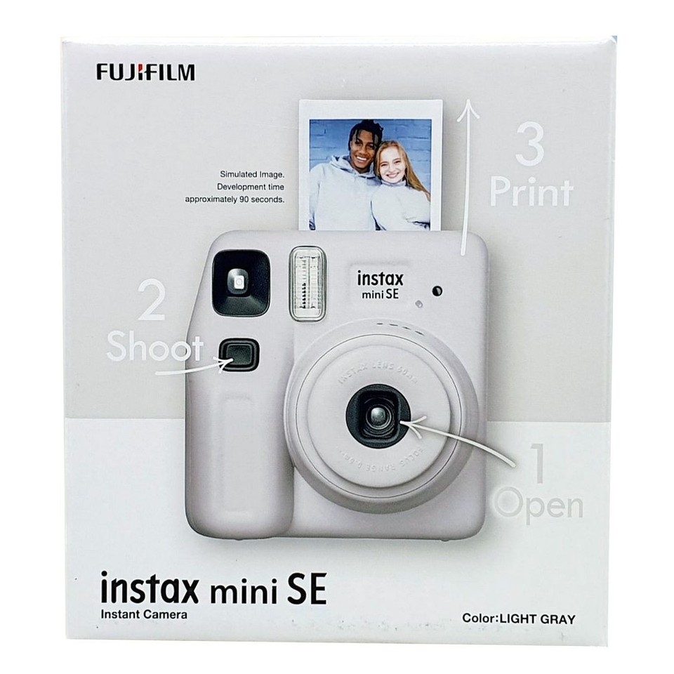 Fujifilm instax mini SE Instant Camera (Light Gray) | eBay