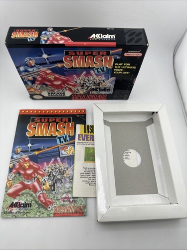 Super Smash T.V. Super Nintendo SNES Box Manual Insert Only No Game | eBay