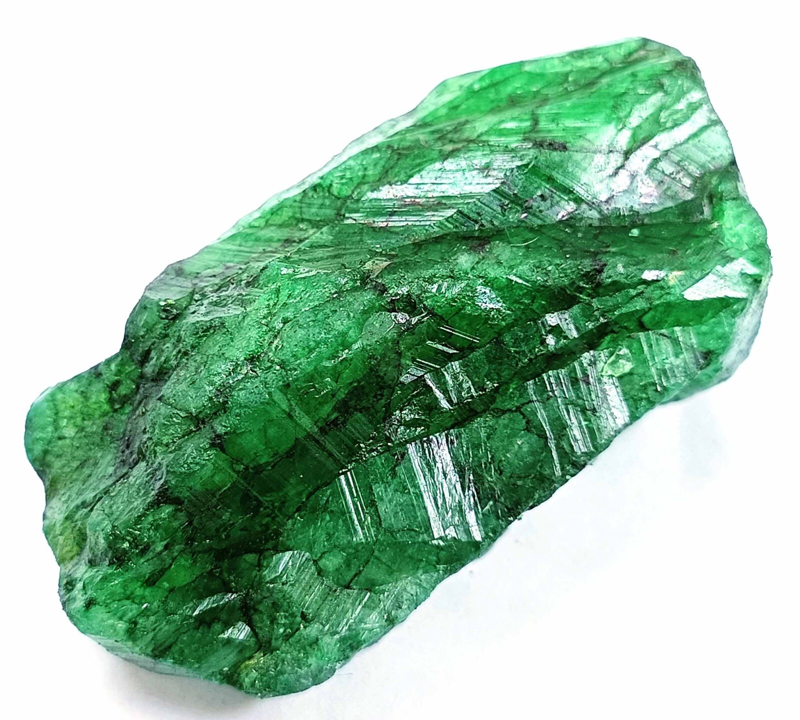 DYED 333 CT NATURAL GREEN EMERALD EGL CERTIFIED ENHANCED TRANSLUCENT ...