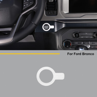 White Inner Engine Start Stop Push Switch Panel Cover Bezel for Ford ...