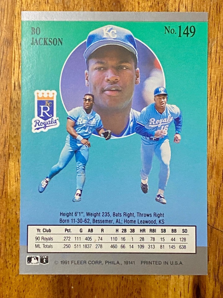 1991 ULTRA FLEER BO JACKSON ROYALS #149 | eBay