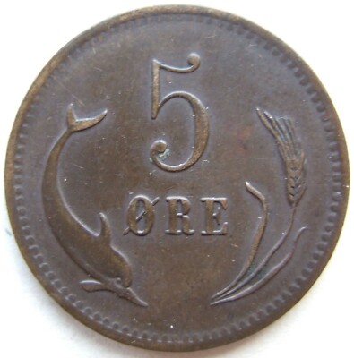 Coin Denmark 5 Ore 1875 Christian IX in fast Extremely fine | eBay