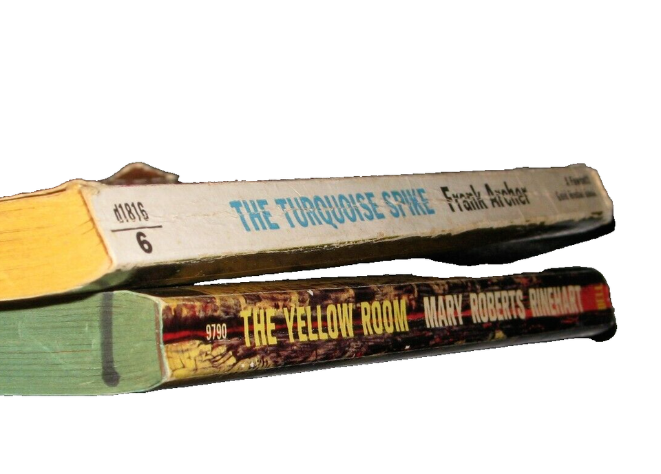 2 Vintage Mystery PB Turquoise Spike Frank Archer Yellow Room Rinehart ...