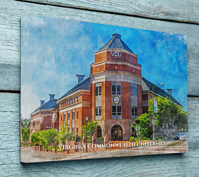 Virginia Commonwealth University watercolor. Graduation gift, Virginia ...