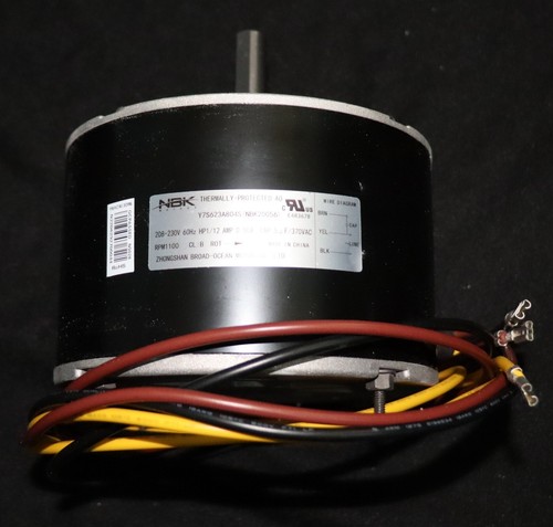 Genuine NBK 20056 Condensor Fan Motor For GE Carrier Bryant Payne ...