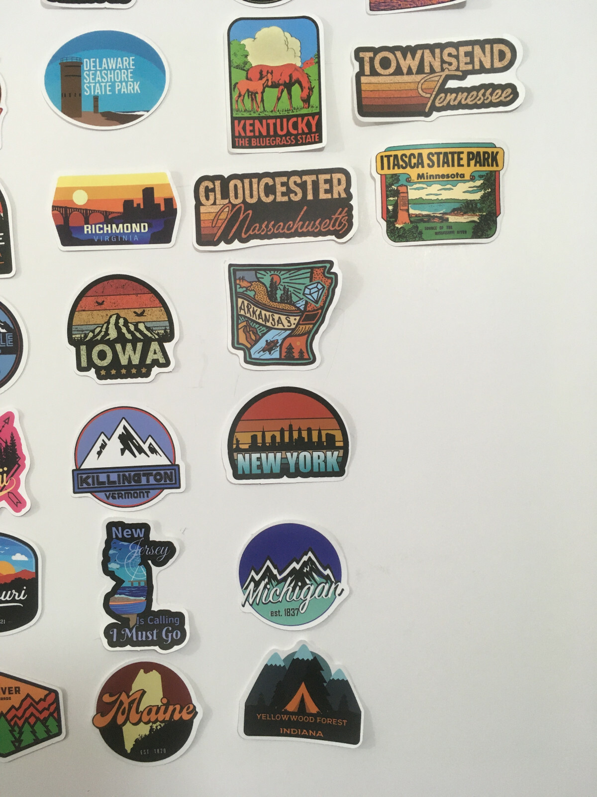 50 Pcs USA State Stickers Travel United States of America Sticker ...