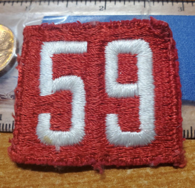 BSA Red Unit Numeral Number "59" one piece, cloth backing | eBay