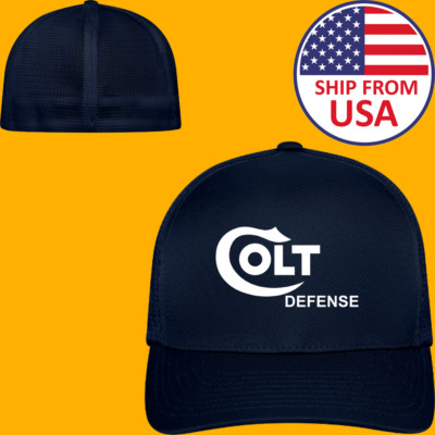 Colt Defense Guns Firearms Navy Hat Baseball Cap Size S/M and L/XL | eBay