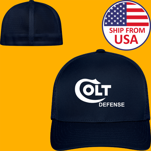 Colt Defense Guns Firearms Navy Hat Baseball Cap Size S/M and L/XL | eBay