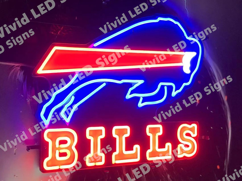 Buffalo Bills Team Sport 32" Vivid LED Neon Sign Light Lamp With Dimmer ...
