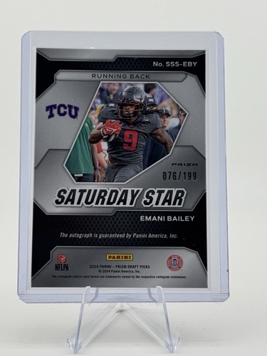 2024 Panini Prizm Draft Picks - Saturday Star Signatures Emani Bailey ...