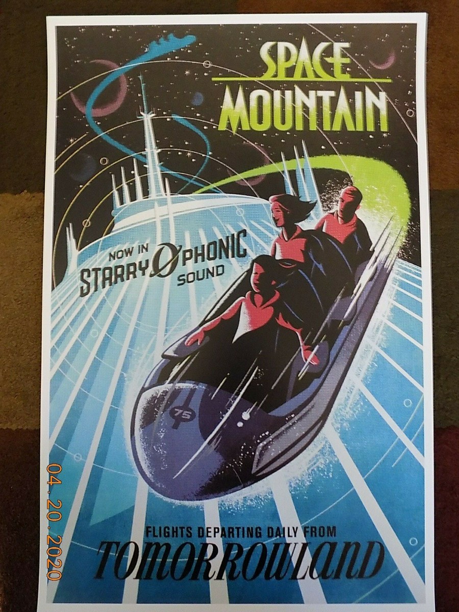 Vintage Tomorrowland Poster Walt Disney World Magic Kingdom