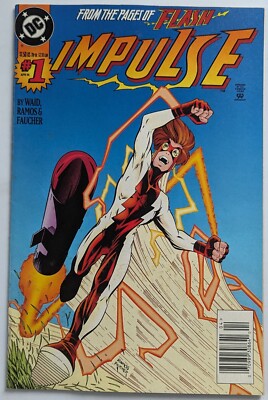 Impulse #1 Newsstand Variant 1995 DC Comics F/VF Sleeve and Board | eBay