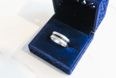 Stainless Steel Middle Ridged Ring Size 6.5 NEW | eBay