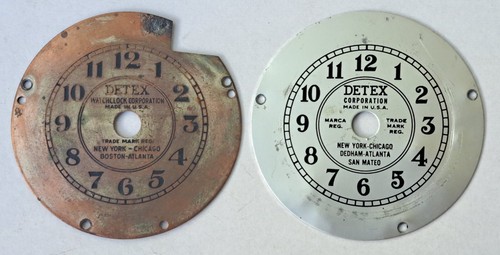 Vintage Pair DETEX Watchclock Watchman Guard Clock Dial Face ...