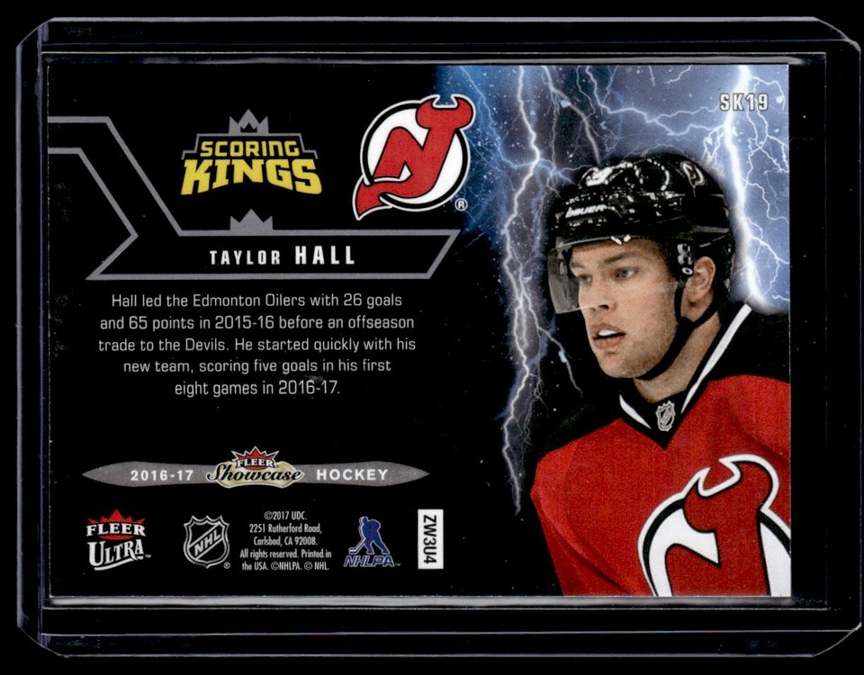 2016-17 Fleer Showcase Ultra Scoring Kings Taylor Hall New Jersey ...