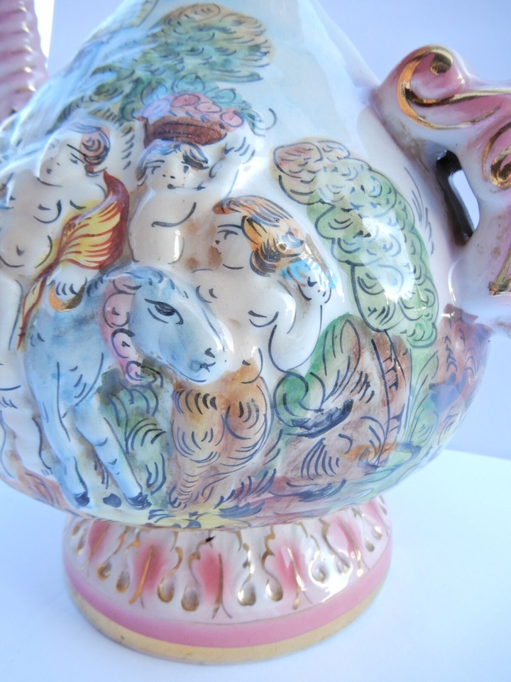 Majestical Vintage Capodimonte Italian marked porcelain Ewer. | eBay