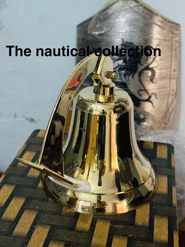 Big Brass Door Bell Wall Hanging Mount bell Nautical Brass Ship Loud ...