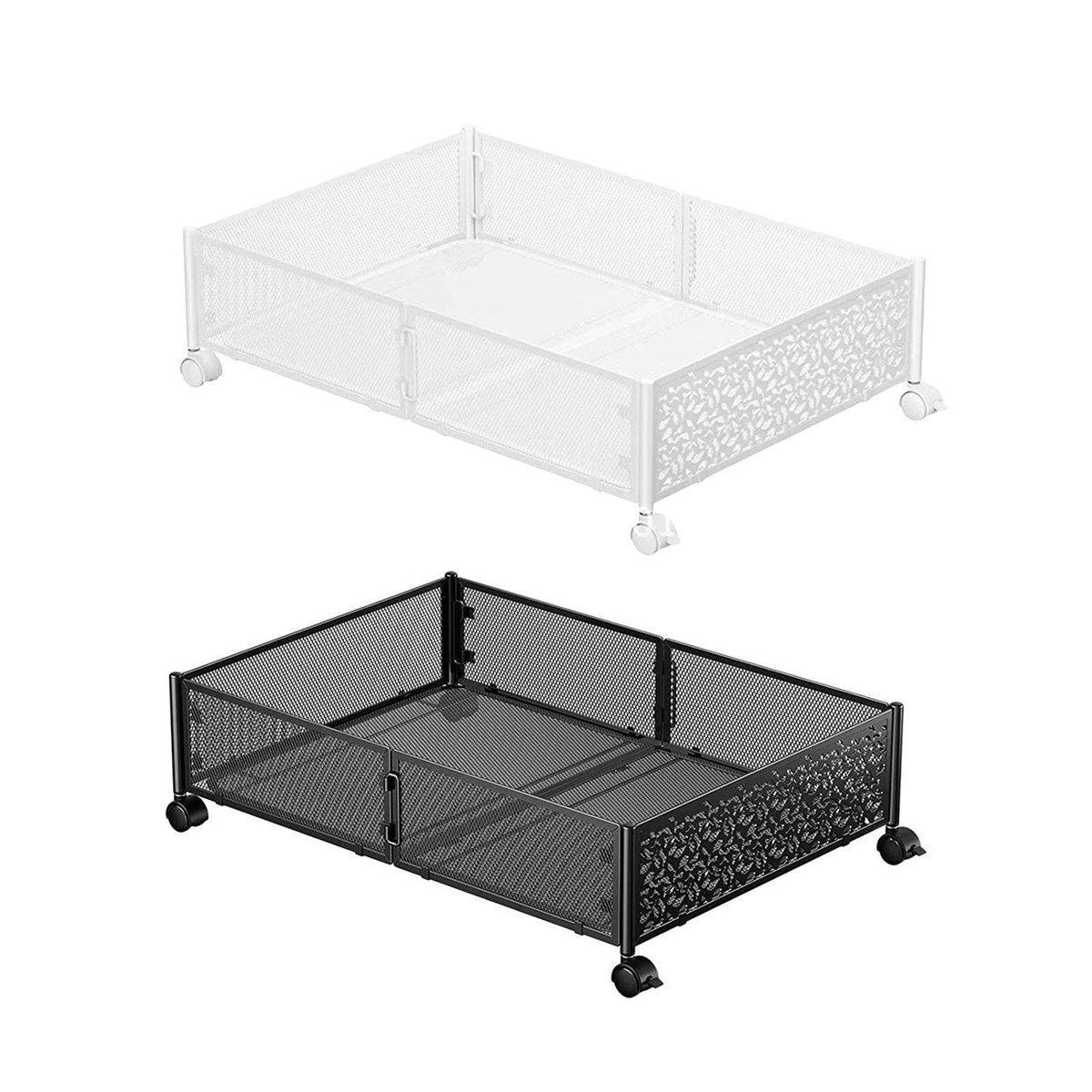 Wire Underbed Storage On Wheels Single Storage Bed Frame With Drawer