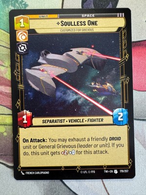 Soulless One Nonfoil/Regular Star Wars Unlimited TCG WSJ623 | eBay