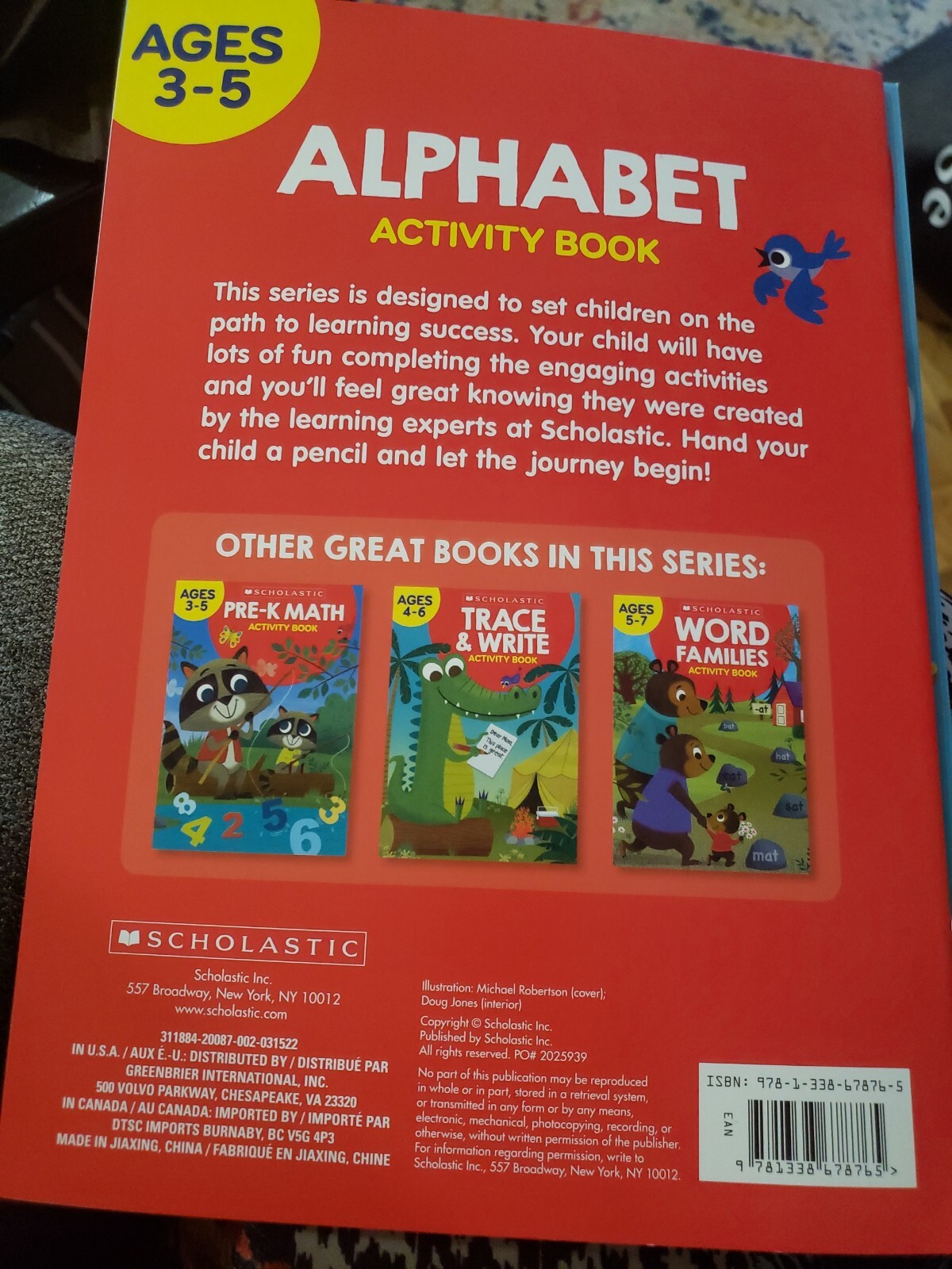 Scholastic - Alphabet - Educational Workbooks Ages 3 - 5 Scholastic Inc ...