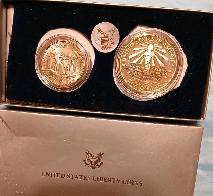 1986 United States Liberty Coins Set Uncirculated 90% Silver $1 & Clad ...