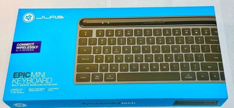NEW JLab - Epic Mini Multi-Device Wireless Keyboard - Black | eBay