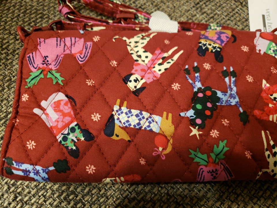 Vera Bradley HOLIDAY HOUNDS Cotton Wallet Crossbody NWT Dogs | eBay