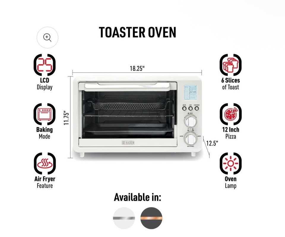 HADEN USA - Toaster Oven, Ivory & Chrome - 75146 | eBay