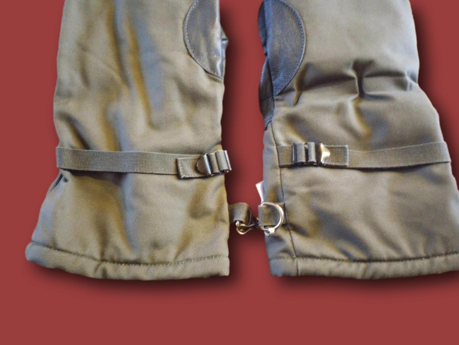GERMAN MILITARY LINED MITTENS ARMY COLD WEATHER LEATHER PALMS SURPLUS ...