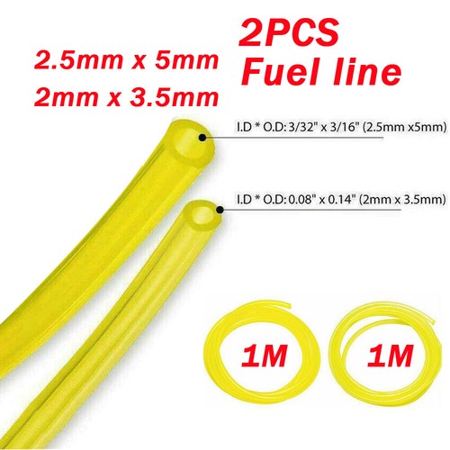 2 pcs Fuel Gas Line Pipe Hose 2mm 2.5mm for Stihl Mowers Trimmer ...