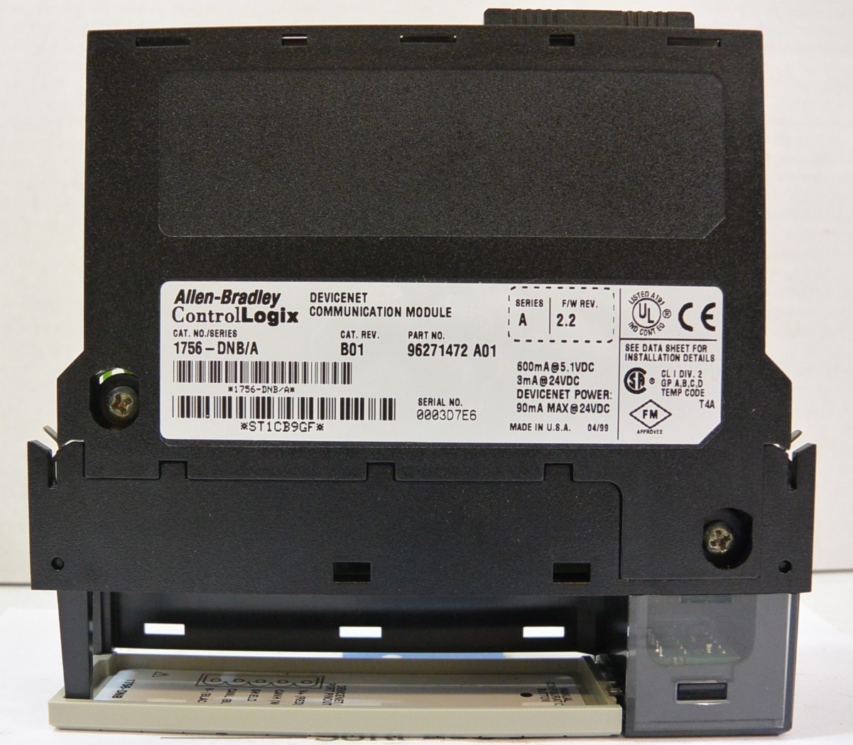 Allen Bradley ControlLogix 1756-DNB/A rev B01 DeviceNet Communication ...