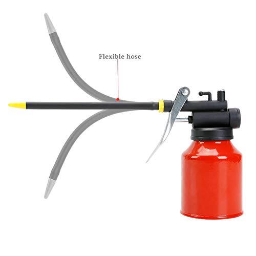 250ml Hand Oil Can Pump Oiler Can With 2 Spouts Straight & Flexible | eBay