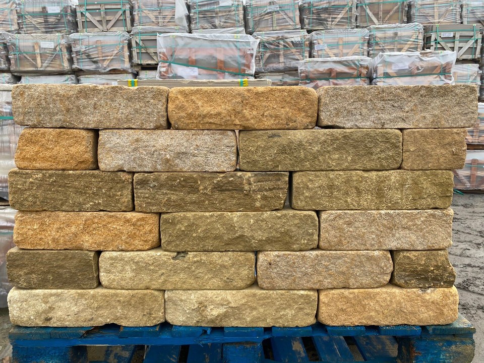 Yorkstone walling building stone 100mm 4” course tumbled | eBay UK
