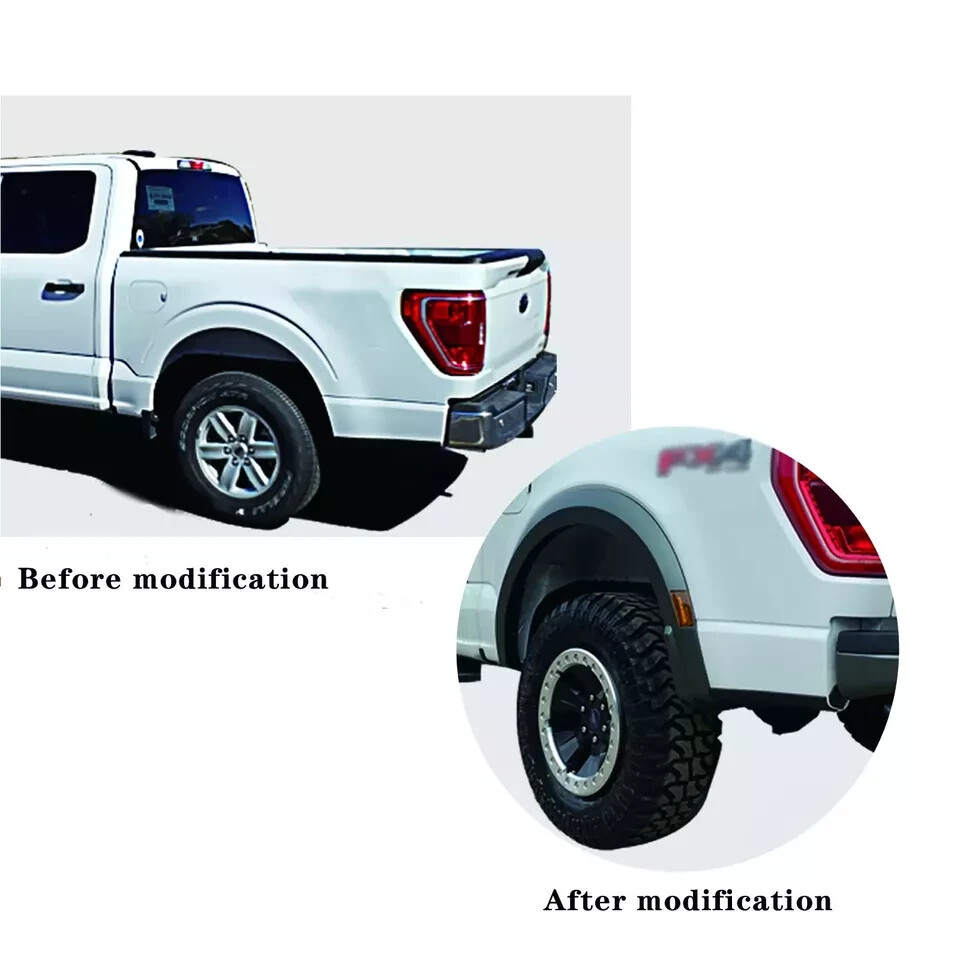 2021 Ford F150 Raptor Style Fender Flare with LED Amber Lights Front ...