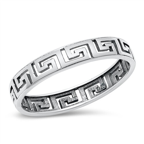 NEW! Sterling Silver 925 SILVER RING AZTEC BAND DESIGN SIZES 4-10 | eBay