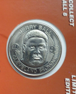 Jerry Ball #93 1999 Cleveland Browns collectible coin #7 Giant Eagle ...
