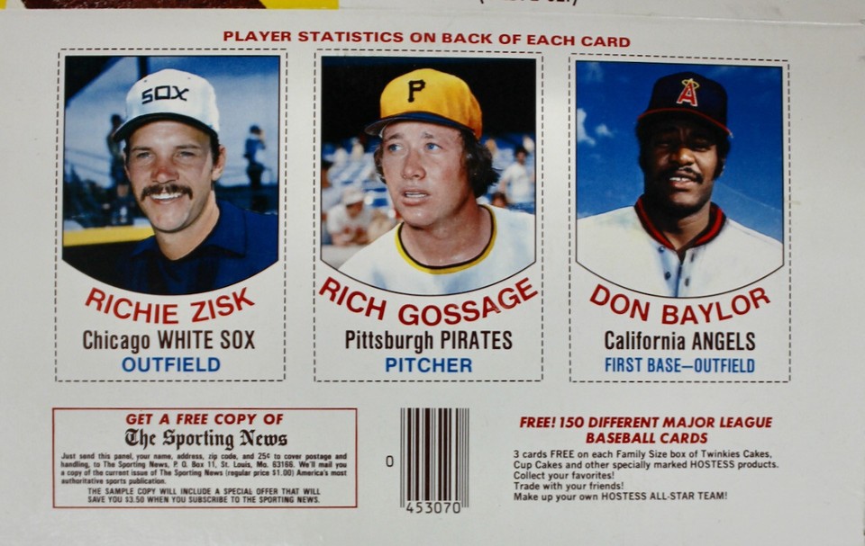 Original 1977 Hostess Suzy Q’s Baseball Cards Complete Box Zisk Gossage ...