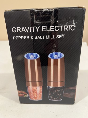 Arthritis Friendly Electric Salt & Pepper Grinder Set Automatic Spice ...