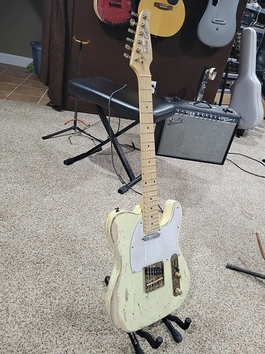 TELECASTER Hand made YELLOW RELIC | eBay