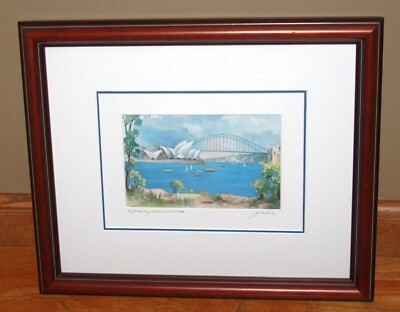 Framed matted Print Sydney Opera House Johanna Galuk | eBay