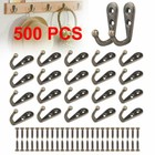 500pcs Wall Door Hanging Metal Single Hook Clothes Hat Coat Robe ...