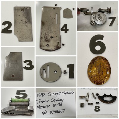 1892 SINGER SPHINX TREADLE SEWING MACHINE PARTS | eBay