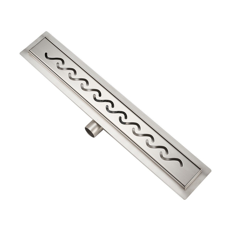 LINEAR SHOWER DRAIN STAINLESS STEEL WETROOM BATHROOM CHANNEL GULLY TRAP ...
