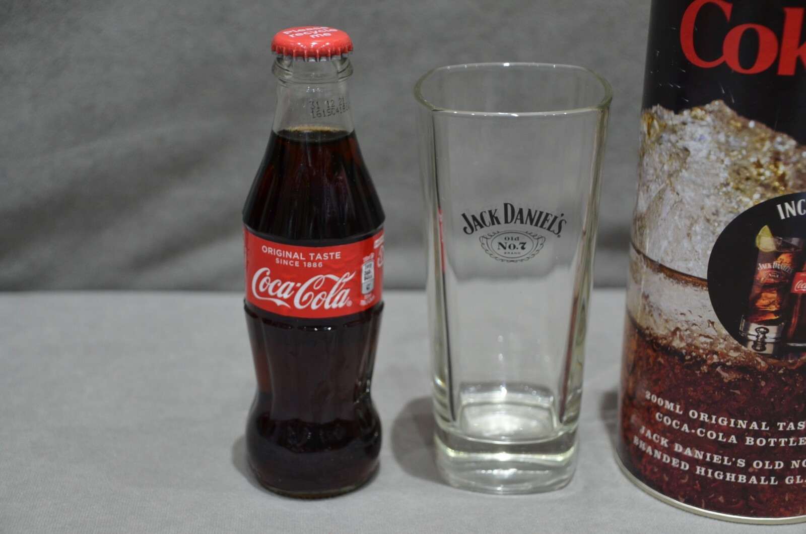 JACK & COKE Jack Daniel's Highball Glass & Coca Cola Bottle Gift Set In ...