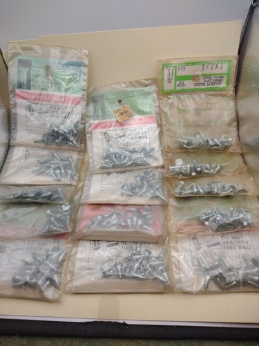 #7 x 1/2" Slotted Flat Head Reed & Prince Wood Screws (280pcs) NOS Lot ...