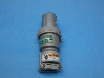 APPLETON POWERTITE PLUG 60 AMP 3 POLE 3 WIRE 250 VDC 600 VAC ACP6033BC ...