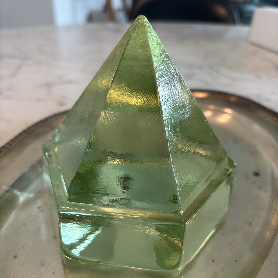 Ship's Deck Lighting Prism Green Glass Vintage Nautical Pyramid Large 4 ...