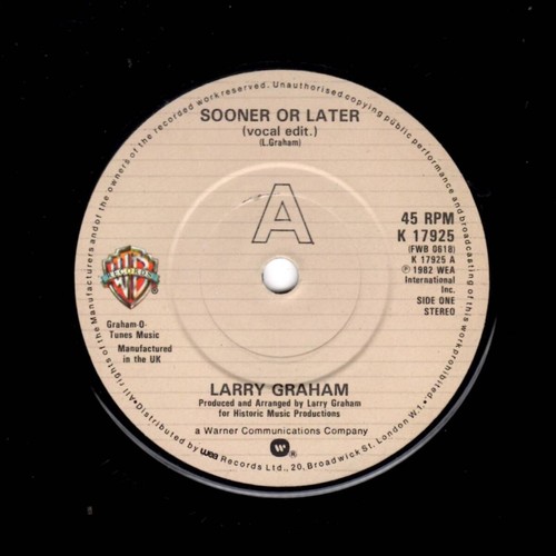 Disco Funk.Boogie.Soul.Electro.45 / Larry Graham Sooner Or Later 7 Inch ...
