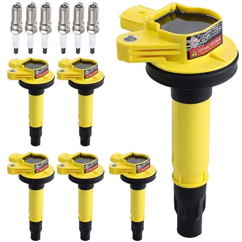 UF553 Ignition Coil & Platinum Spark Plug 6Pack For Ford Lincoln Mazda ...